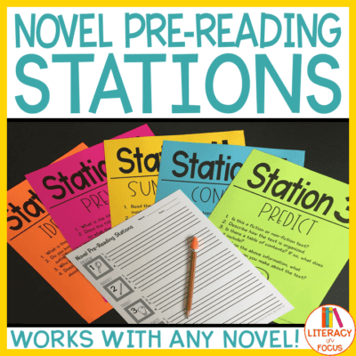 5 Pre-Reading Stations For Your Next Class Novel - Literacy In Focus