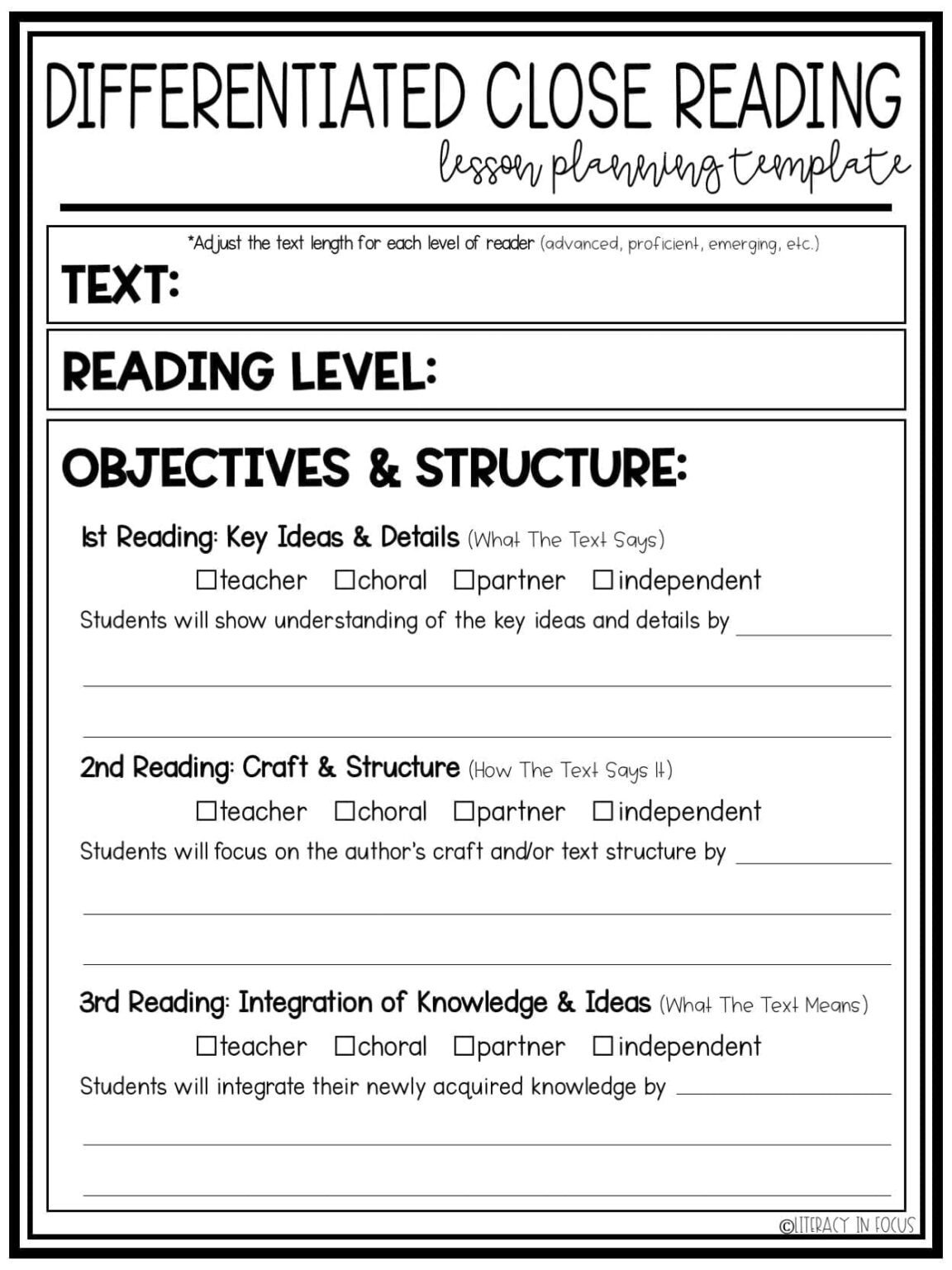 Create Your Own Differentiated Close Reading in Three Easy Steps ...