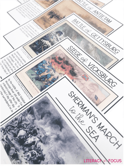 Civil War Battles | Lesson and Activity For Kids - Literacy In Focus