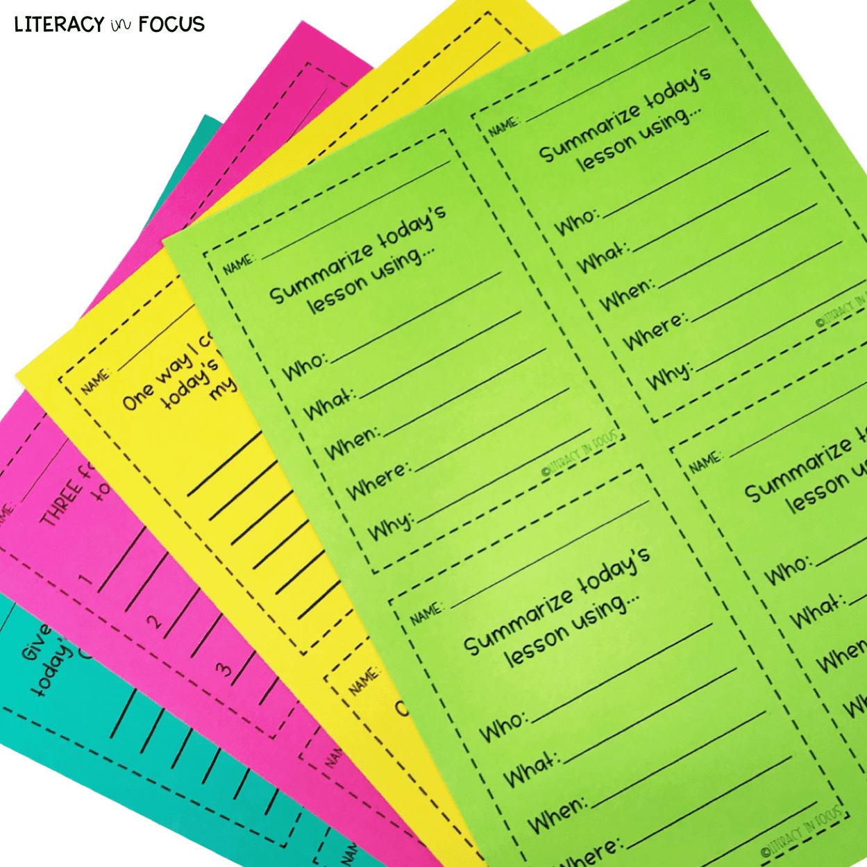 11 Compelling Reasons To Use Exit Tickets Literacy In Focus A Blog 