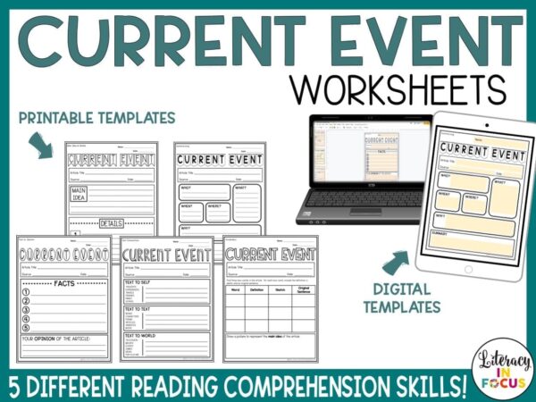 5 Common Core Current Event Reports - Literacy In Focus