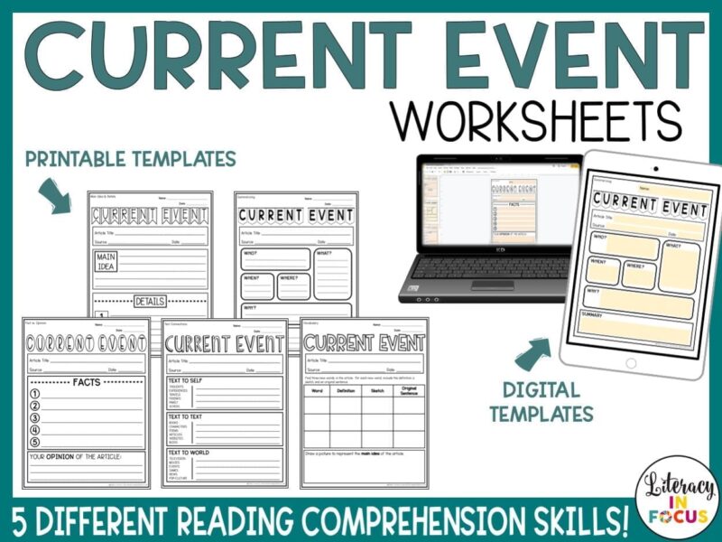 5 Common Core Current Event Reports - Literacy In Focus