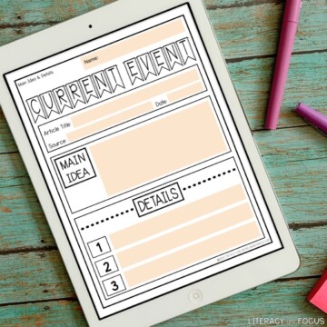 5 Common Core Current Event Reports - Literacy In Focus