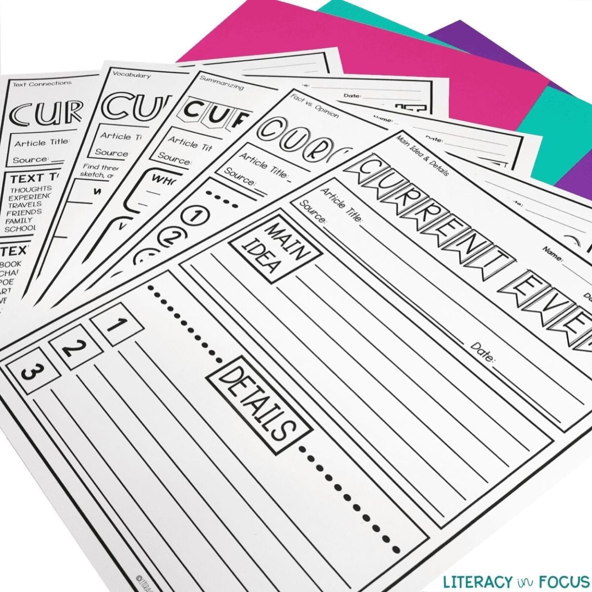 5 Common Core Current Event Reports - Literacy In Focus