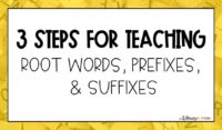 3 Steps for Teaching Root Words, Prefixes, and Suffixes - Literacy In Focus