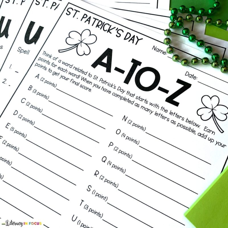 4 St. Patrick's Day Vocabulary Activities Your Students Will Love ...