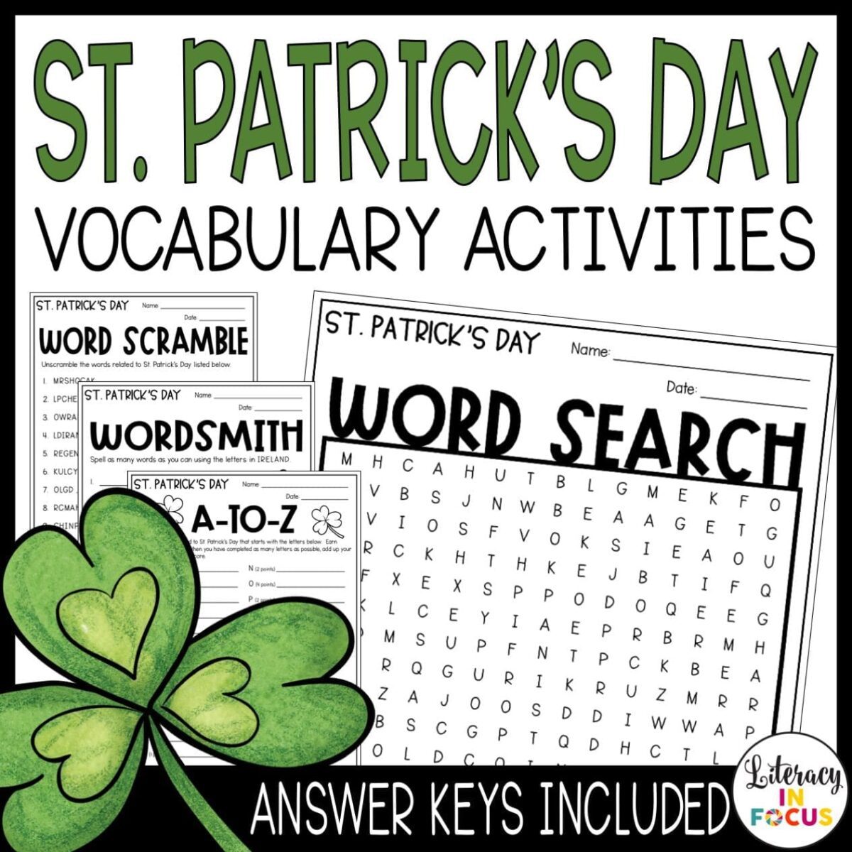 4 St. Patrick's Day Vocabulary Activities Your Students Will Love ...