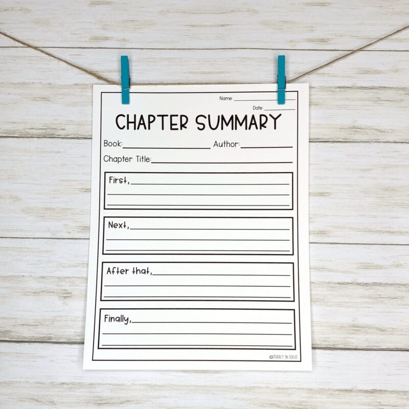 10 Graphic Organizers for Summary Writing - Literacy In Focus