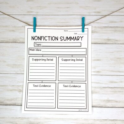 10 Graphic Organizers for Summary Writing - Literacy In Focus