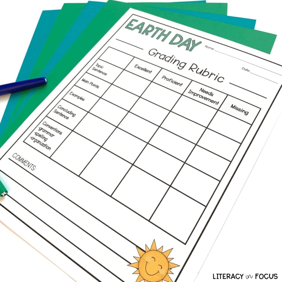 Earth Day Differentiated Reading and Writing Activities - Literacy In Focus