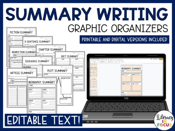 10 Graphic Organizers for Summary Writing - Literacy In Focus