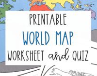 Printable World Map Worksheet and Quiz - Literacy In Focus