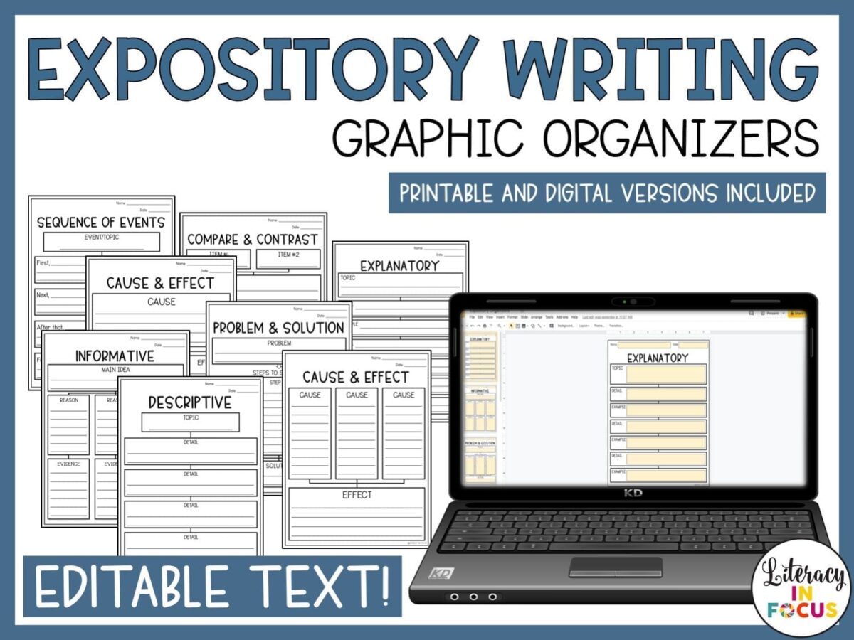 7 Graphic Organizers for Expository Writing - Literacy In Focus