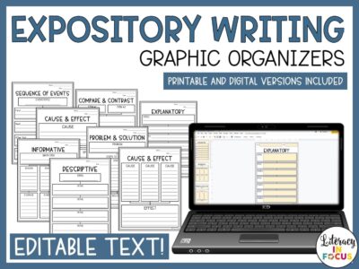 7 Graphic Organizers for Expository Writing - Literacy In Focus