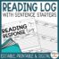 7 Reasons to Use Reading Response Logs - Literacy In Focus