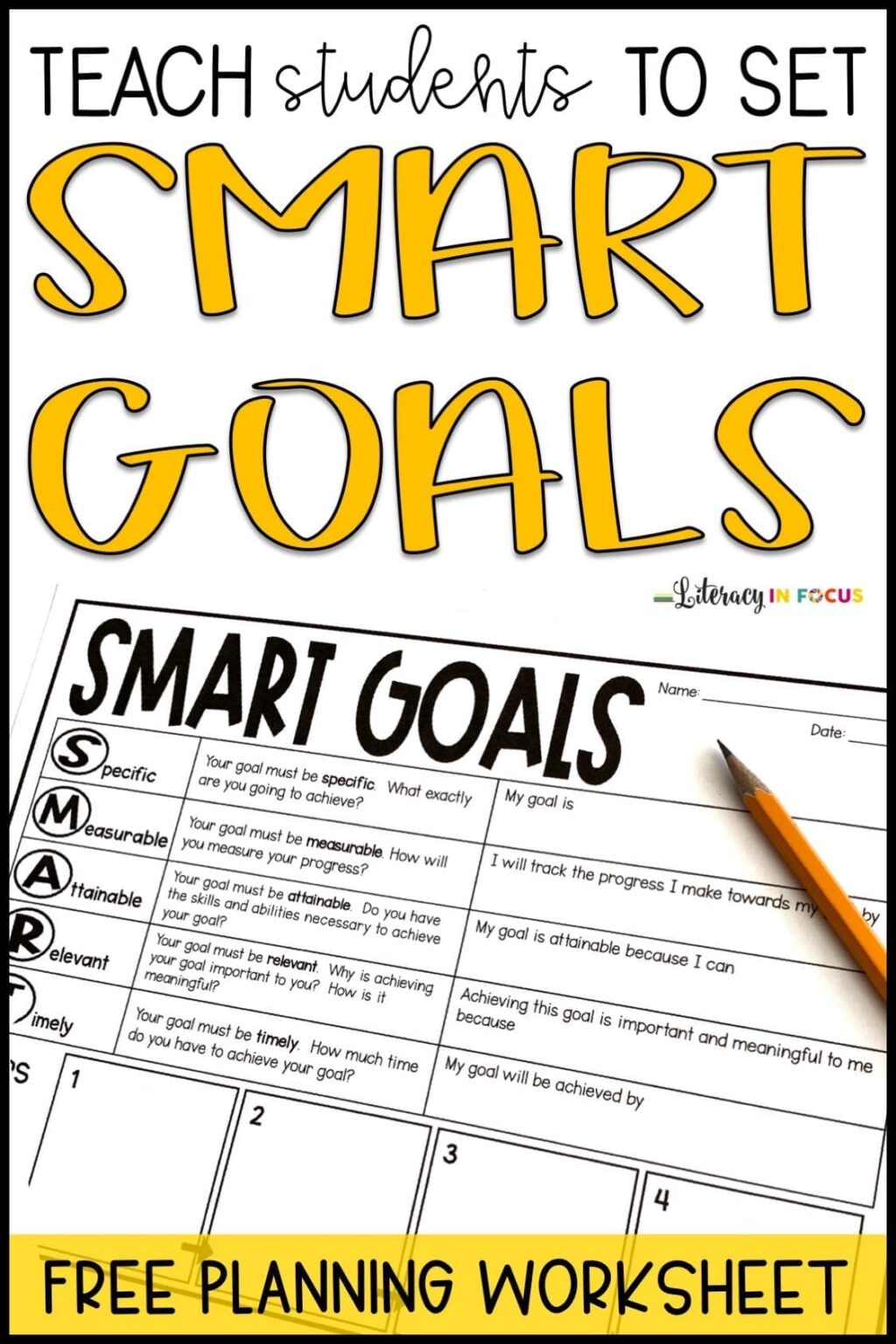 Teaching Students How to Set SMART Goals - Literacy In Focus