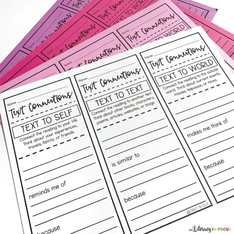7 Activities for Teaching Students to Make Text Connections - Literacy ...