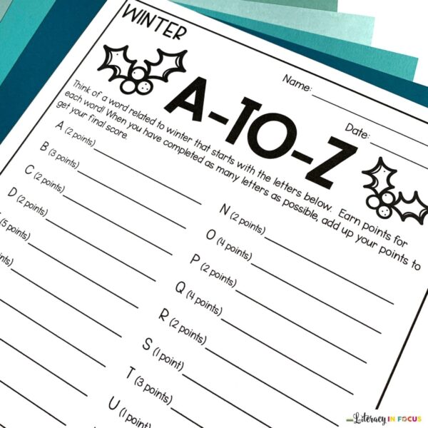 4 Winter Vocabulary Activities Your Students Will Love - Literacy In Focus