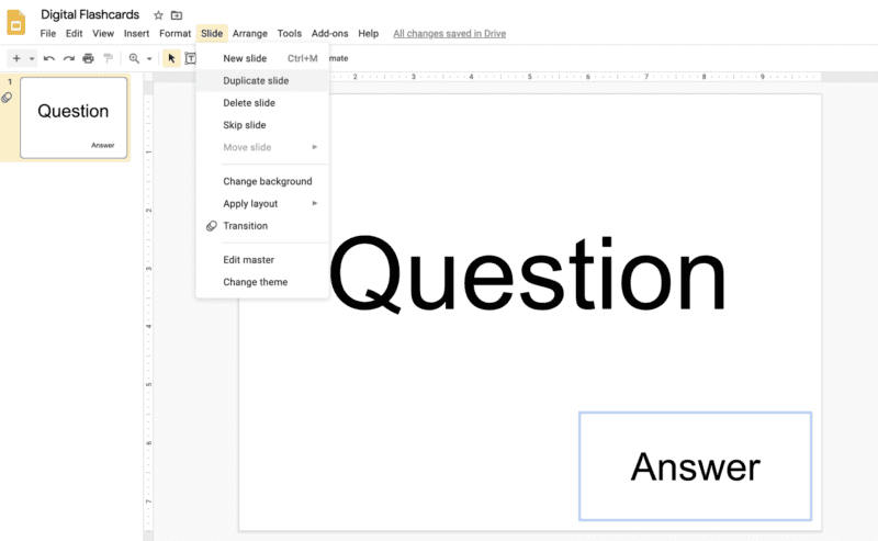 How to Create Digital Flashcards with Google Slides - Literacy In Focus