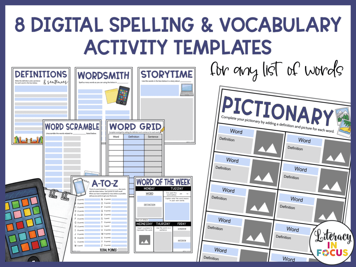 8 Versatile Activities for Weekly Spelling and Vocabulary Practice ...