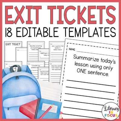 15 Exit Ticket Prompts For Any Subject - Literacy In Focus