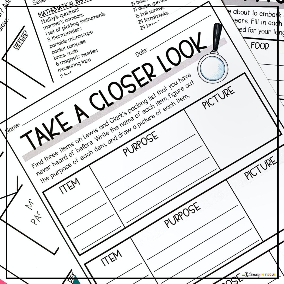 Lewis and Clark Expedition Intro Activity and Lesson Plan PDF ...