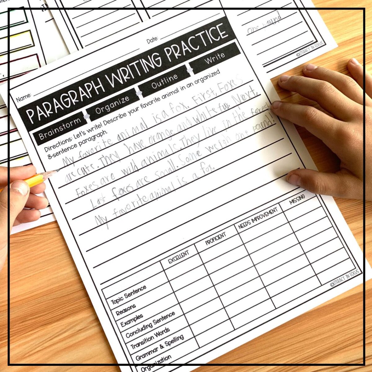How to Write a Paragraph Lesson Plan - Literacy In Focus