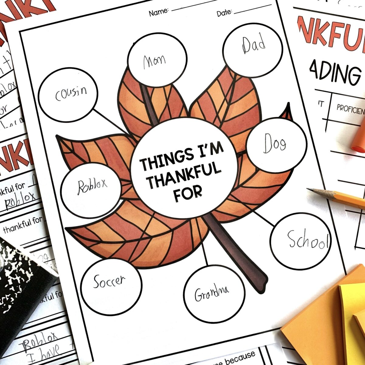 I Am Thankful For Writing Activity - Literacy In Focus