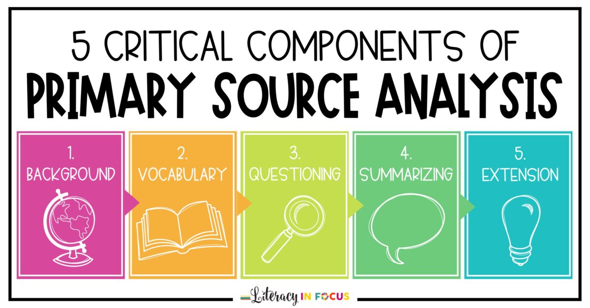 5 Critical Components of Primary Source Analysis - Literacy In Focus