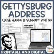 Free Gettysburg Address Graphic Organizer | Printable PDF Worksheet ...