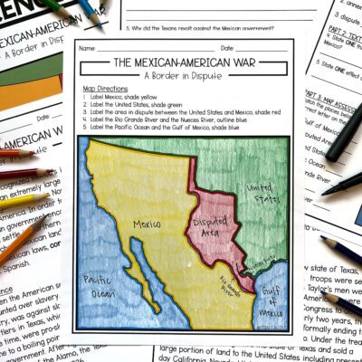 Mexican-American War Lesson Plan and Map Activity - Literacy In Focus