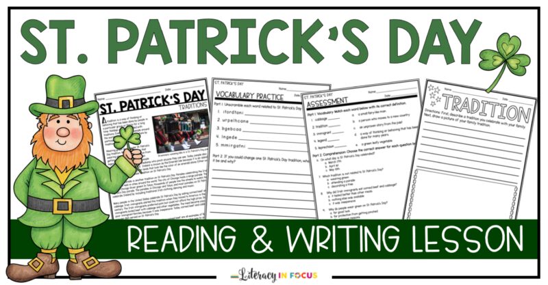 St. Patrick's Day Reading Comprehension and Writing Lesson Plan ...
