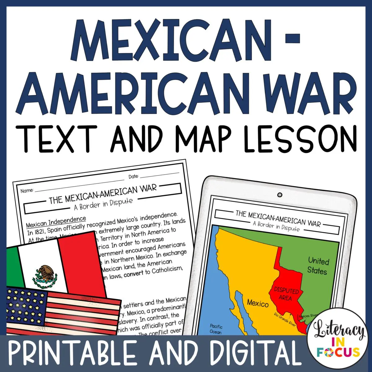 Mexican-American War Lesson Plan and Map Activity - Literacy In Focus