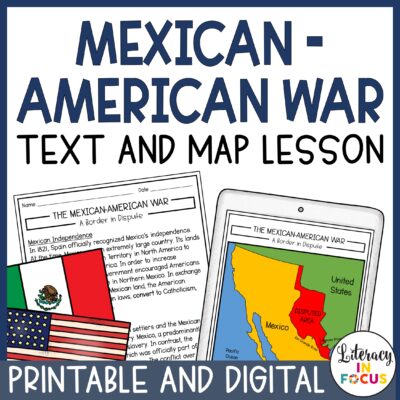 Mexican-American War Lesson Plan and Map Activity - Literacy In Focus
