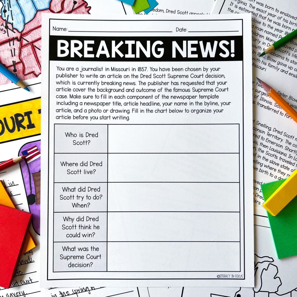 Dred Scott Decision | Lesson Plan for 8th Grade - Literacy In Focus