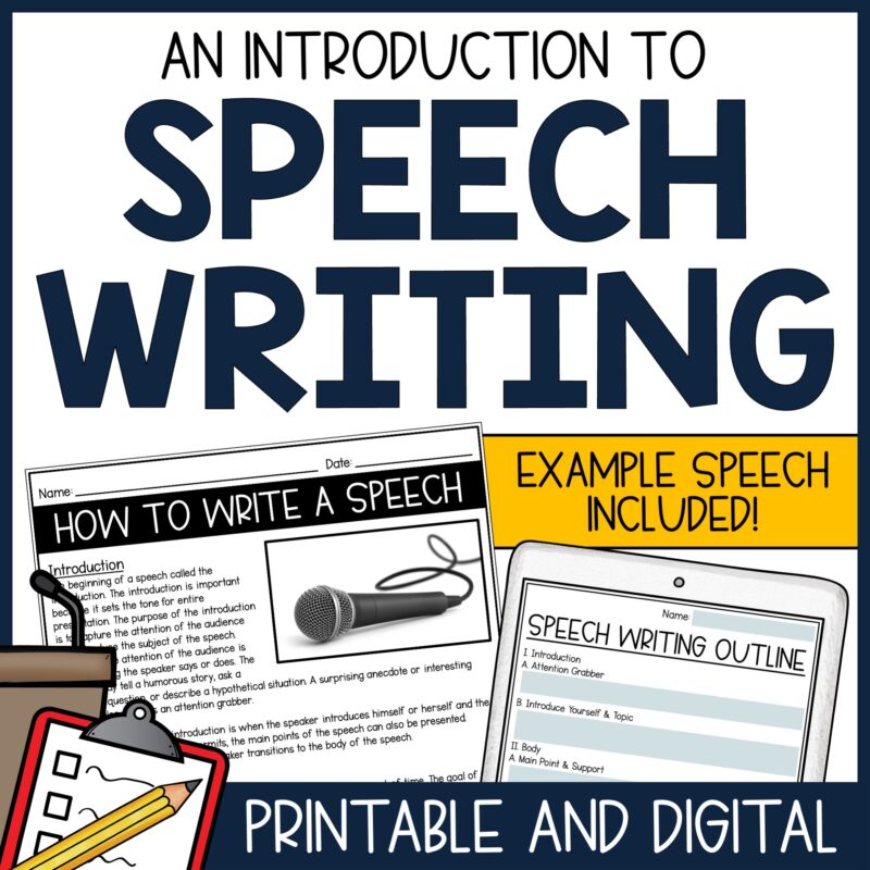 Speech Writing Outline and Format for Students - Literacy In Focus