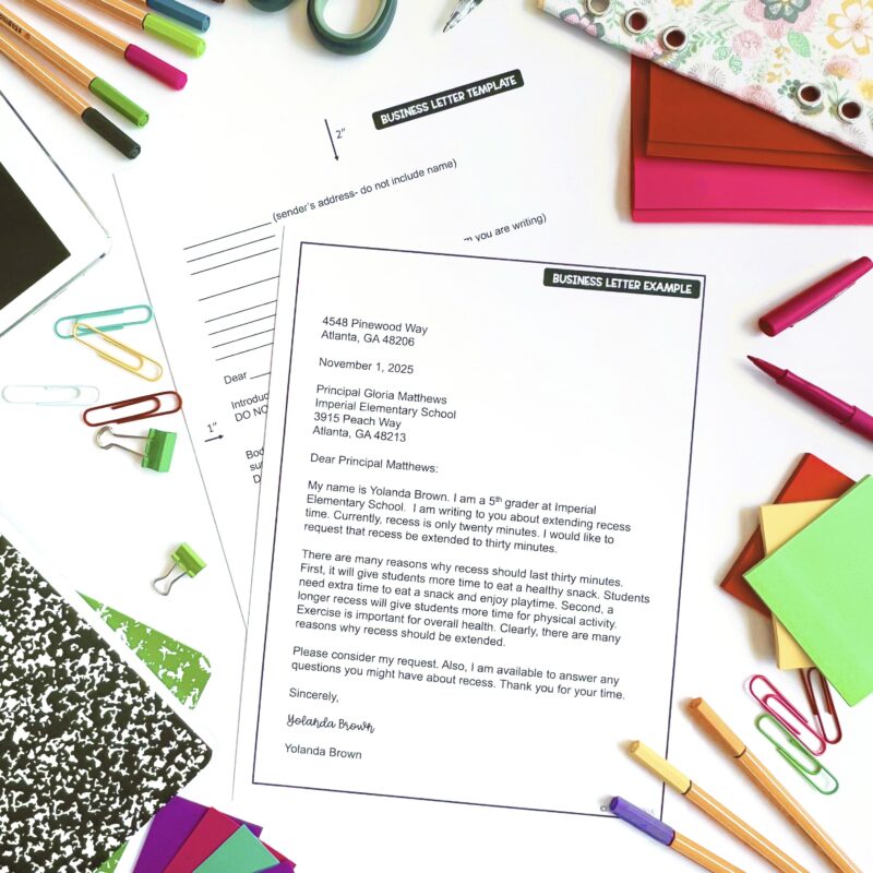 How to Write a Business Letter Lesson Plan and Activities for Students ...