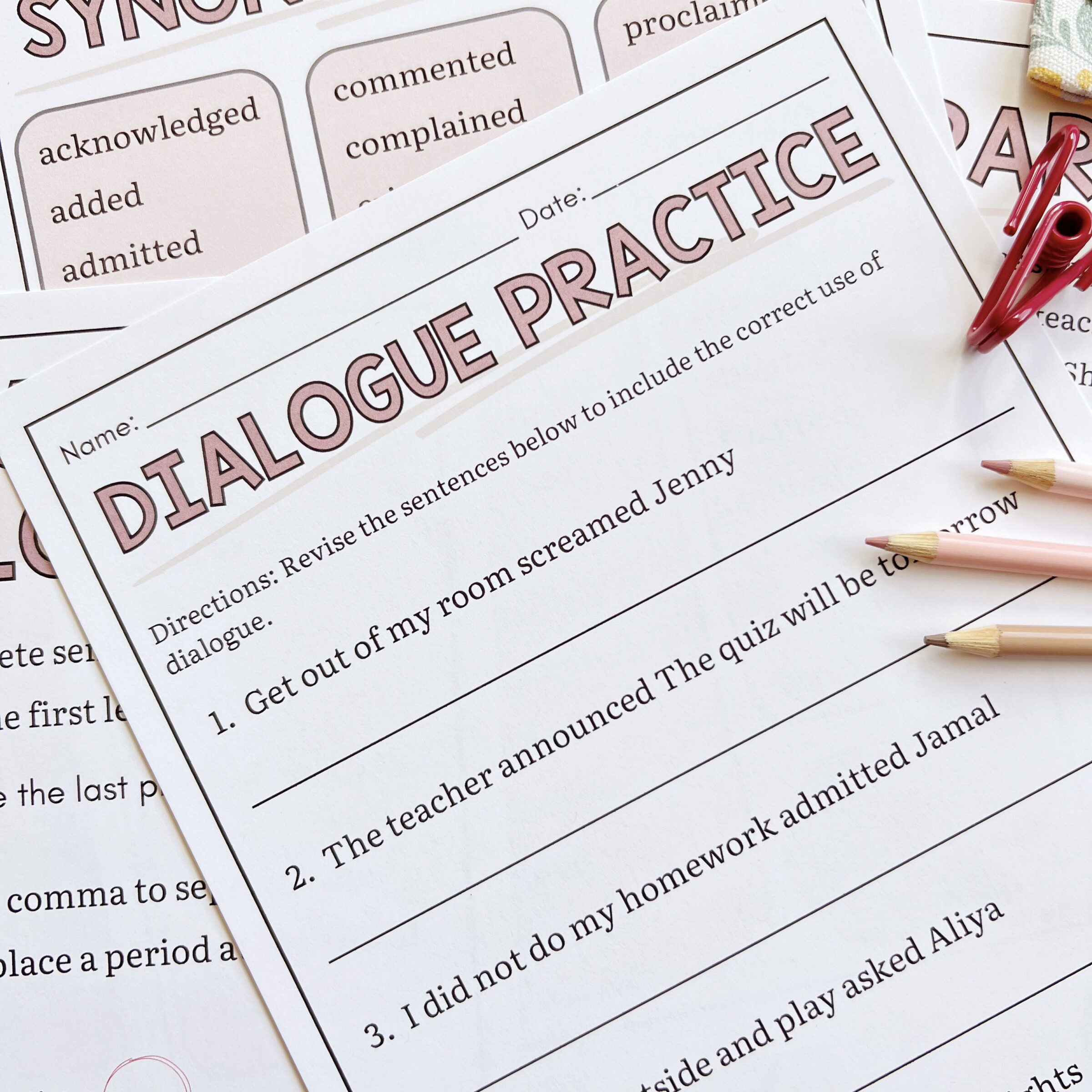 Teaching Students to Write Dialogue: A Cooperative Lesson Plan ...