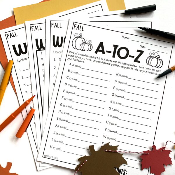 November Reading and Writing Activities - Literacy In Focus