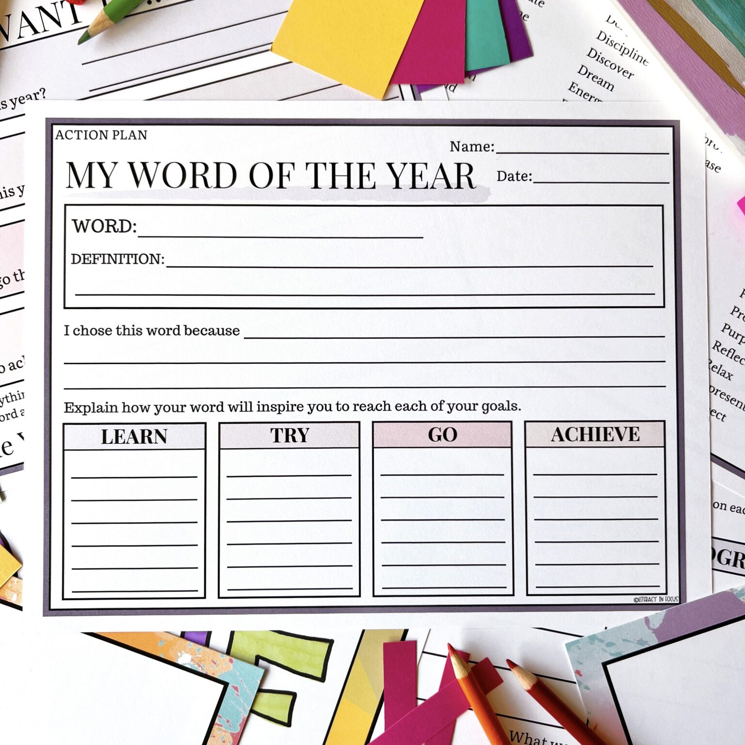 One Word Project Activities and Examples for Students - Literacy In Focus
