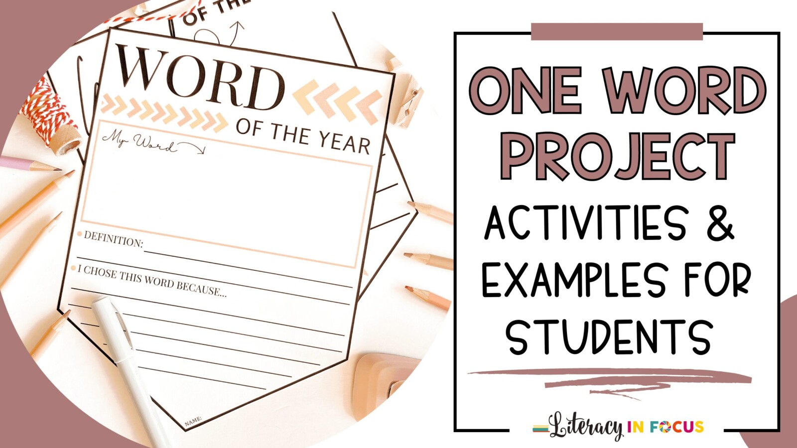 One Word Project Activities and Examples for Students - Literacy In Focus
