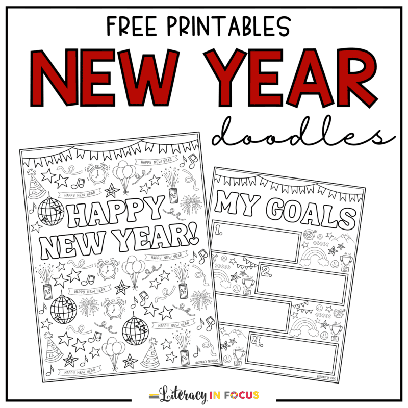 Free Goal Worksheet and Happy New Year Coloring Pages For Kids ...
