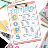 Free Printable PDF | COPS Editing Checklist - Literacy In Focus