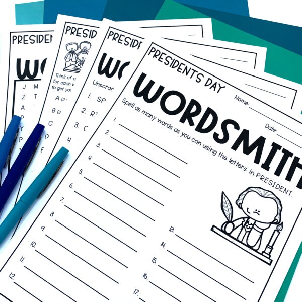 Presidents Day Activity for Elementary and Middle School Students ...