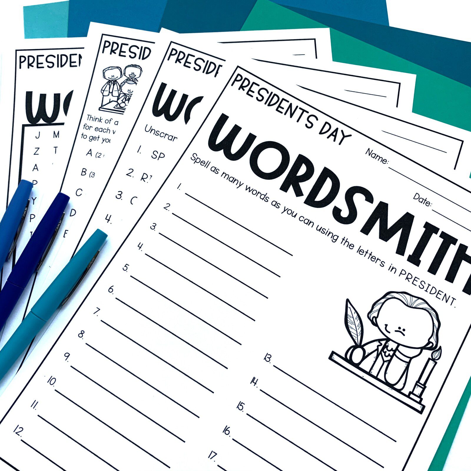 Presidents Day Activity for Elementary and Middle School Students ...