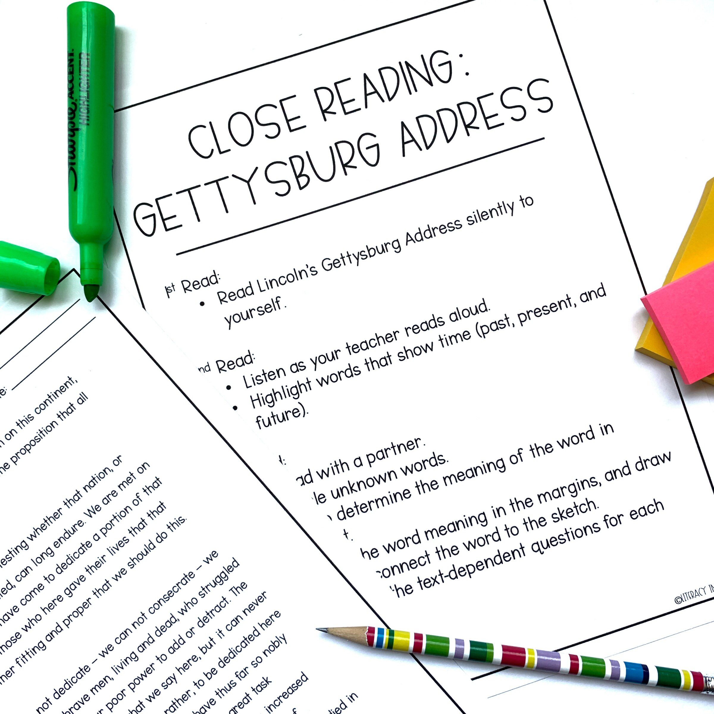 Free Gettysburg Address Graphic Organizer | Printable PDF Worksheet ...