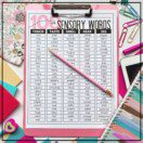 Free Printable PDF | 100 Sensory Words List - Literacy In Focus