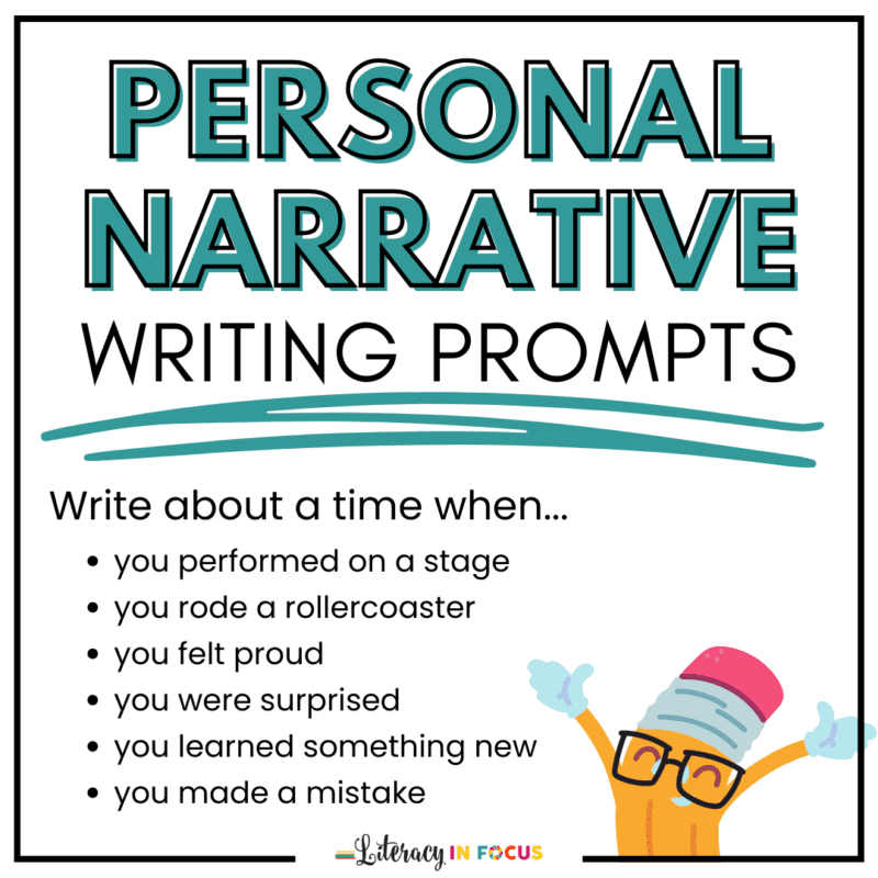 Personal Narrative Brainstorming Activity | How to Pick a Topic ...