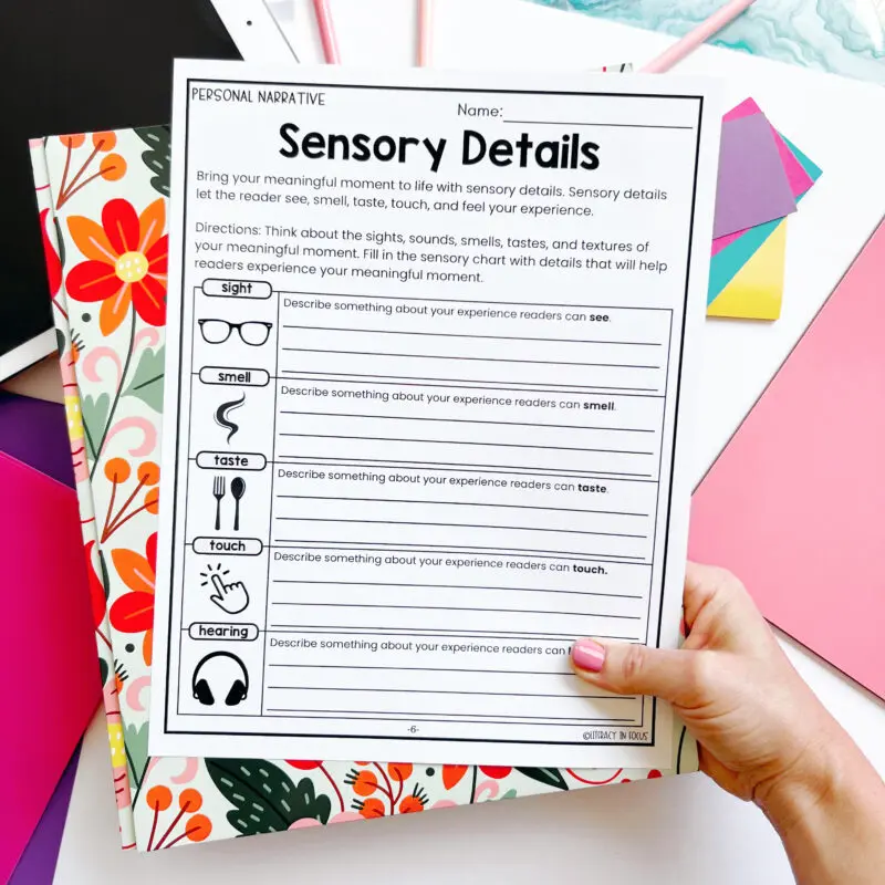 Personal Narrative Anchor Chart | Free Printable PDF - Literacy In Focus