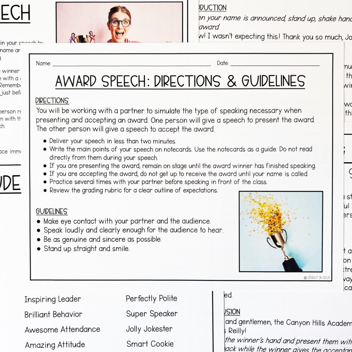 Oral Presentation Rubric | Free Printable PDF - Literacy In Focus